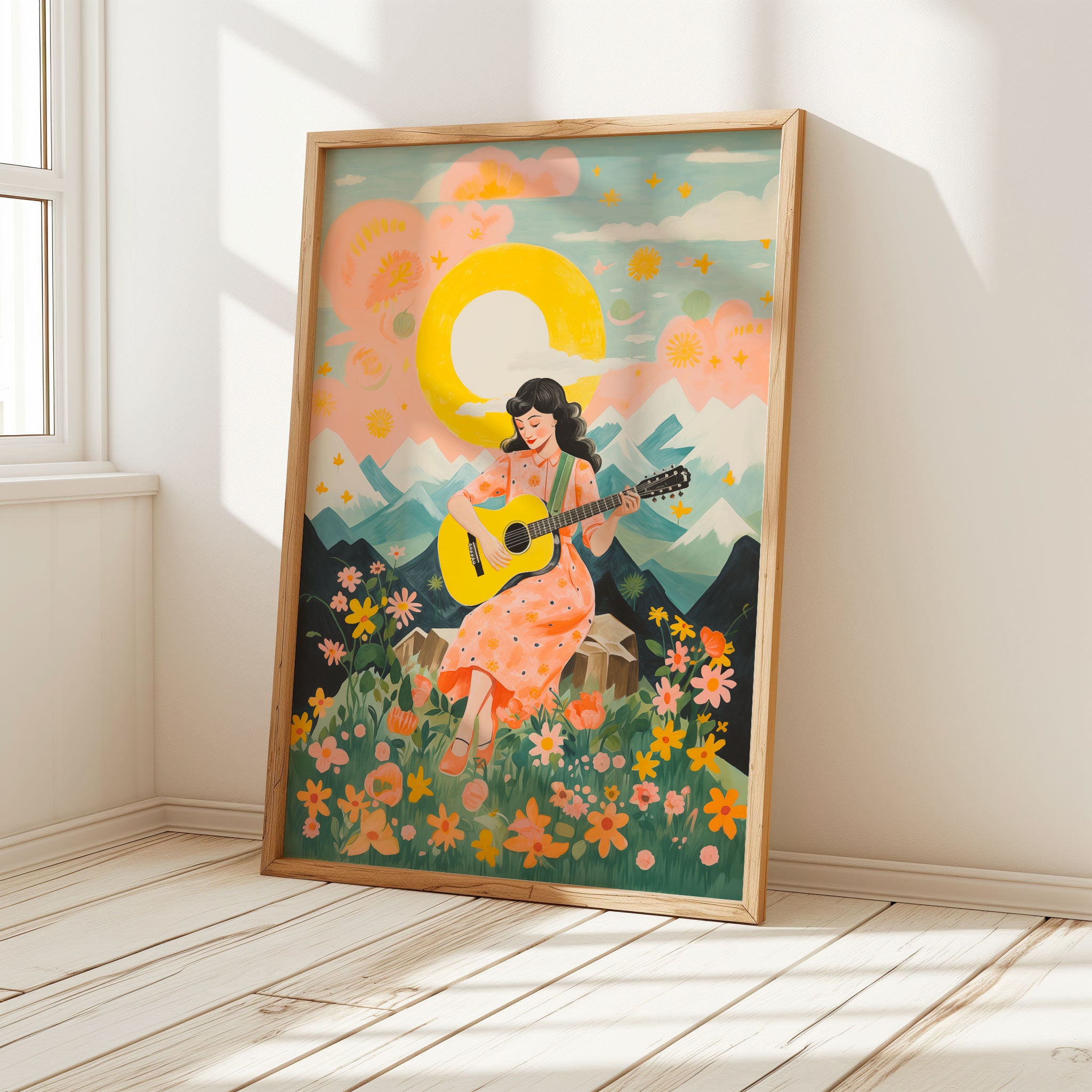 Pastel Music Festival Poster Retro Wall Art for Music Lover Gift for ...