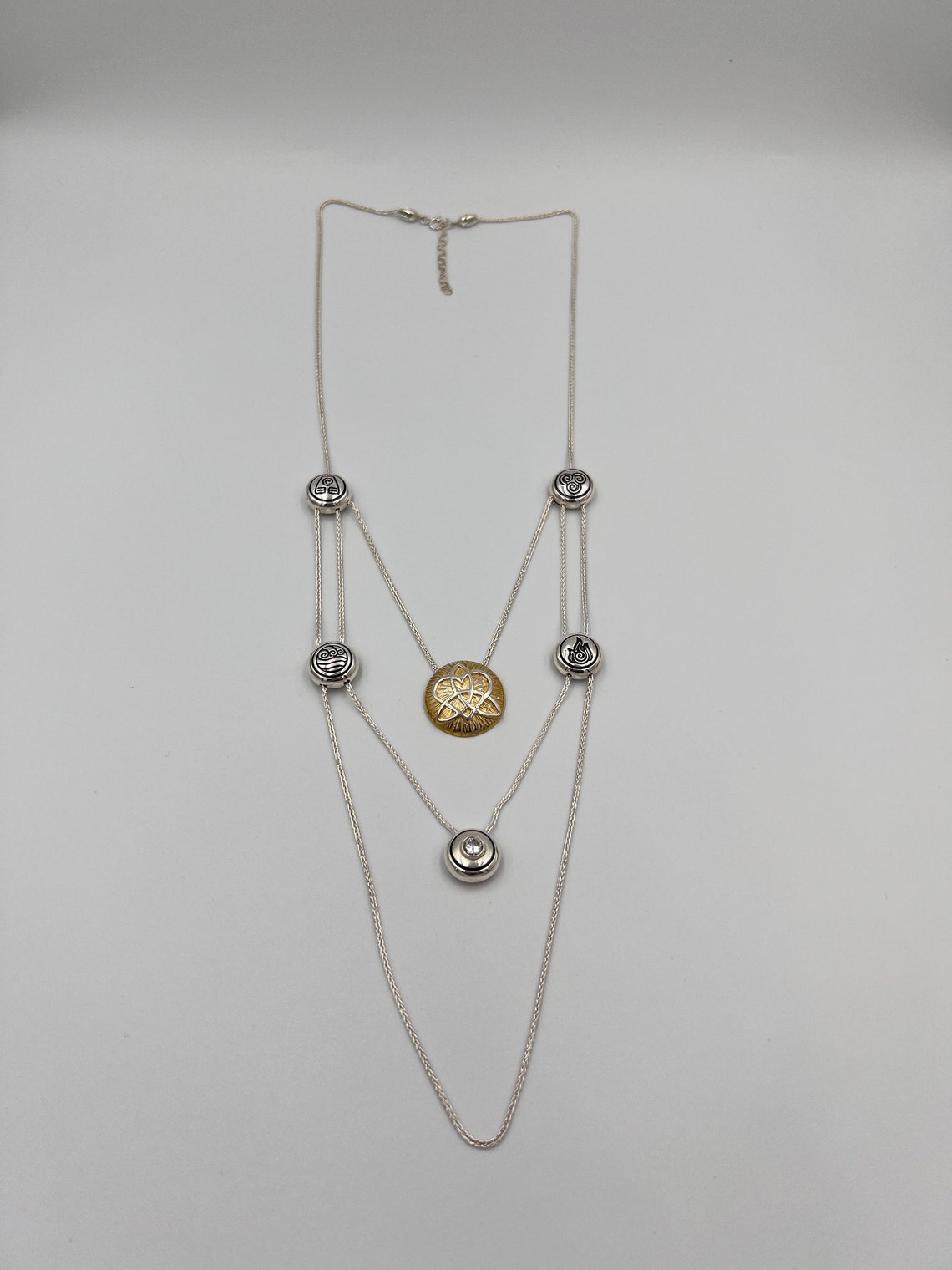 BRISINGAMEN Solid Gold and Silver Necklace Goddess of Love Freya,four ...