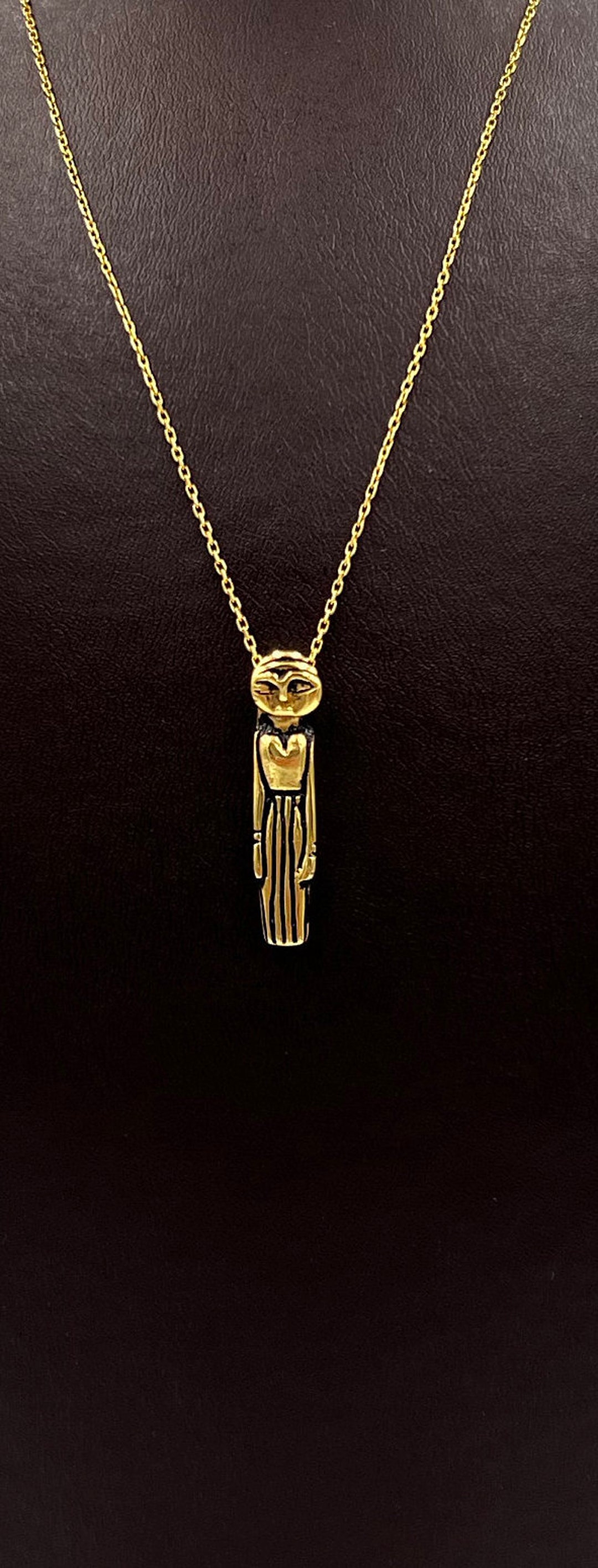 24 K Solid Gold Necklace, Offering to the Gods Gold Necklace Historical ...