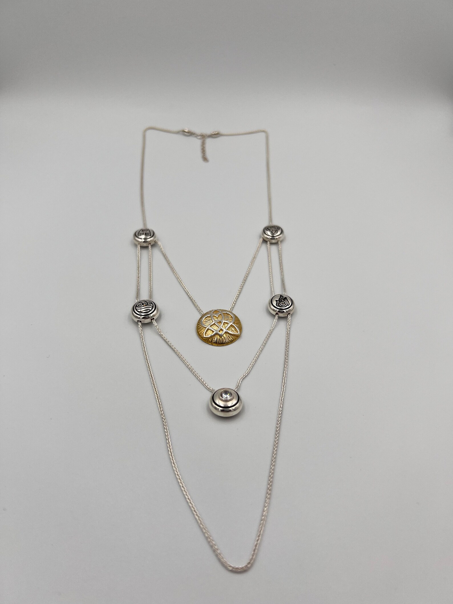 BRISINGAMEN Solid Gold and Silver Necklace Goddess of Love Freya,four ...