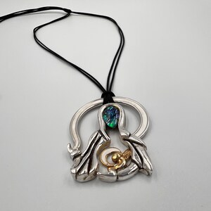 Virgin Mary and Baby Jesus Solid Gold and Sterling Silver Pendant ...