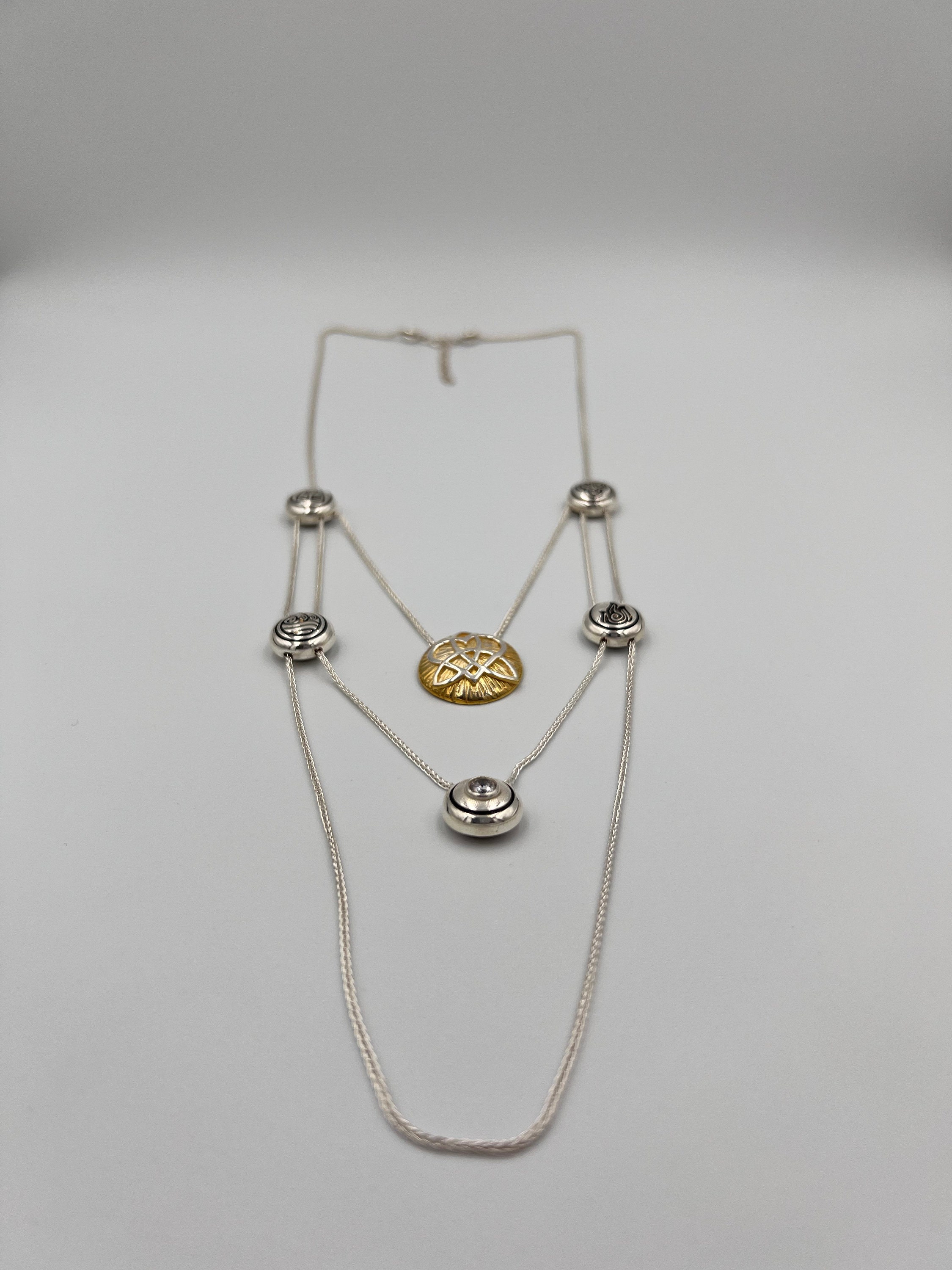 BRISINGAMEN Solid Gold and Silver Necklace Goddess of Love Freya,four ...