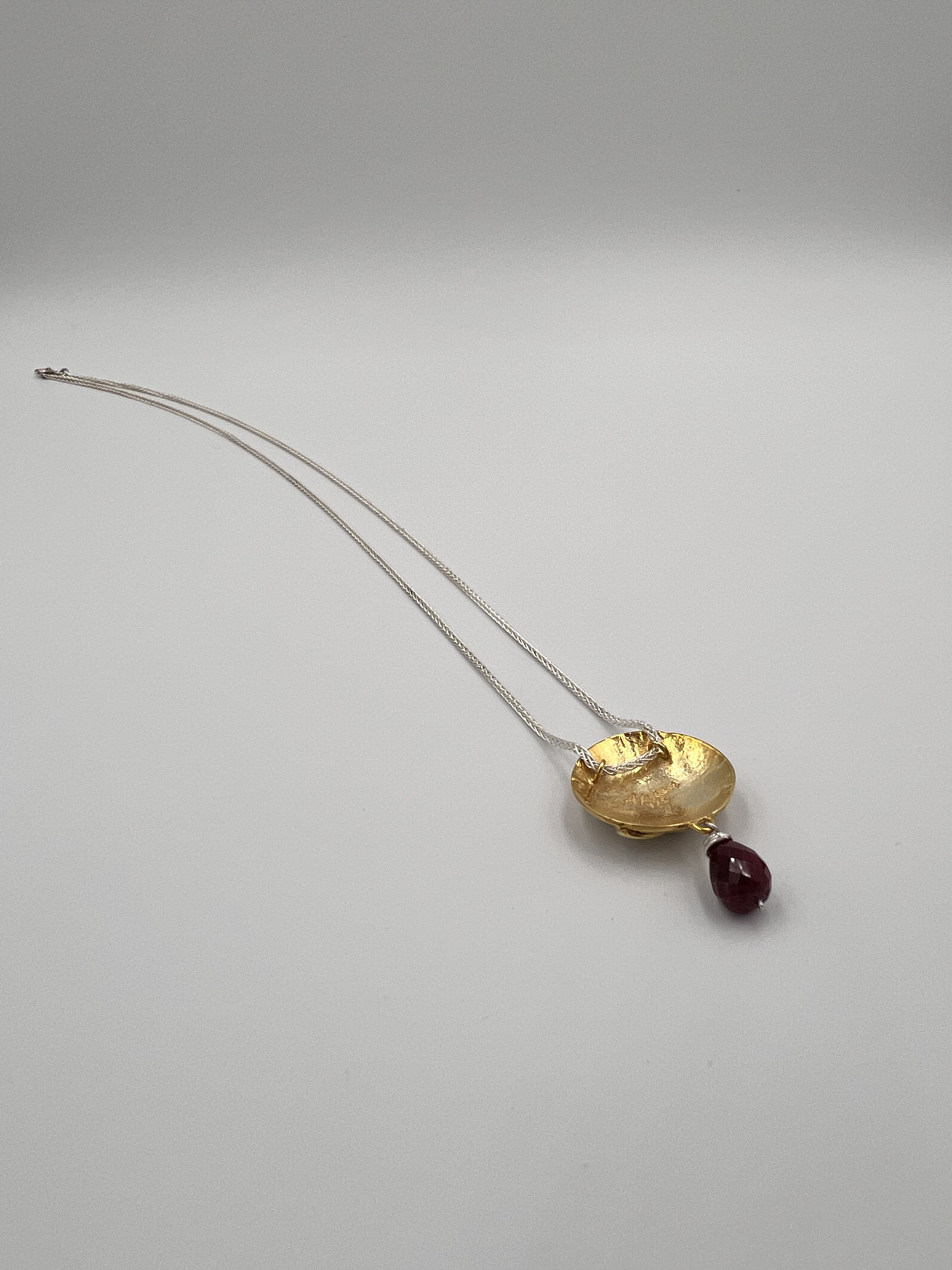 BRISINGAMEN Solid Gold and Silver Necklace Goddess of Love Freya Sterling Silver Triquetra ...