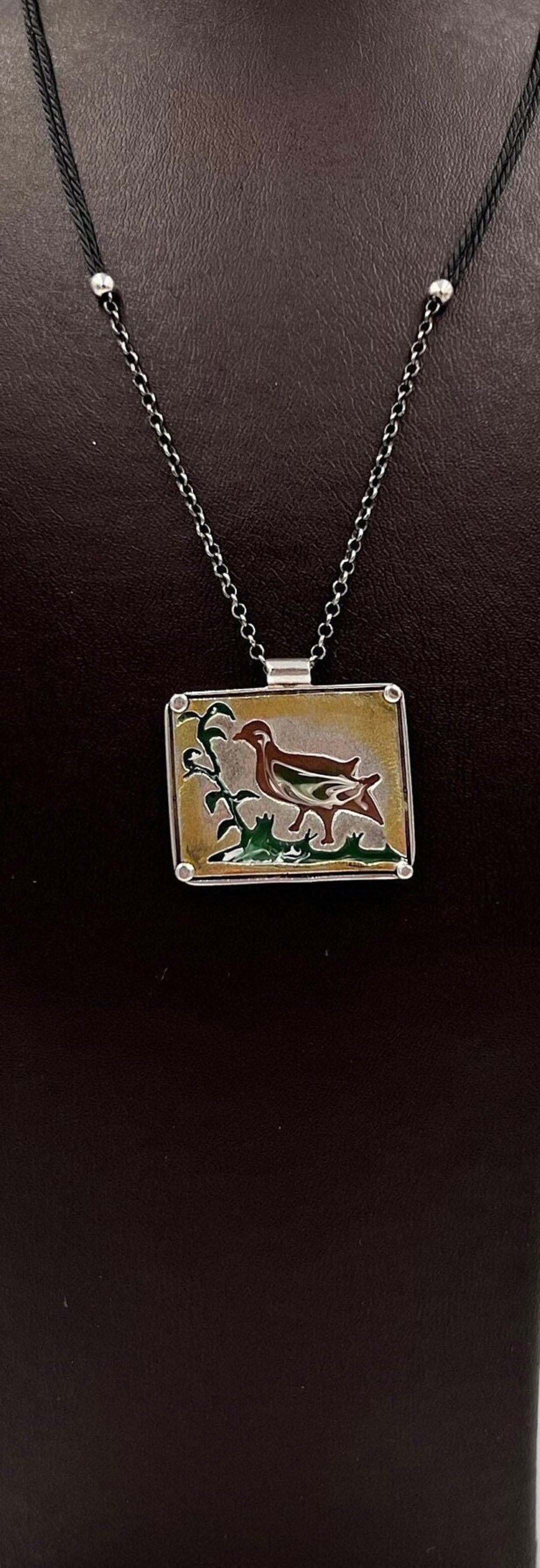 Mural Replica Bird Figure Sterling Silver Necklace Ephesus City Sirince ...