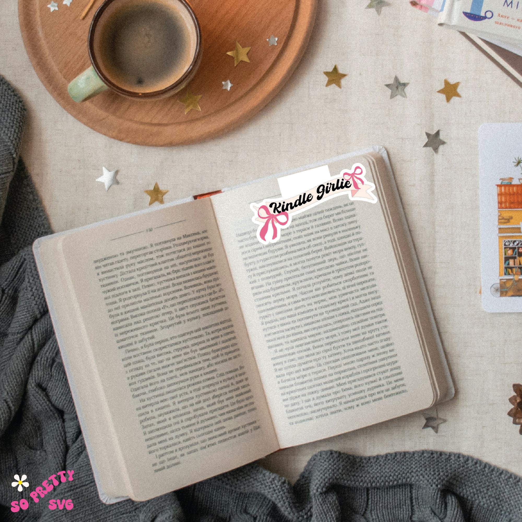 Kindle Girlie Bookish PNG SVG, Cute Trendy Bookish Design for Shirts ...