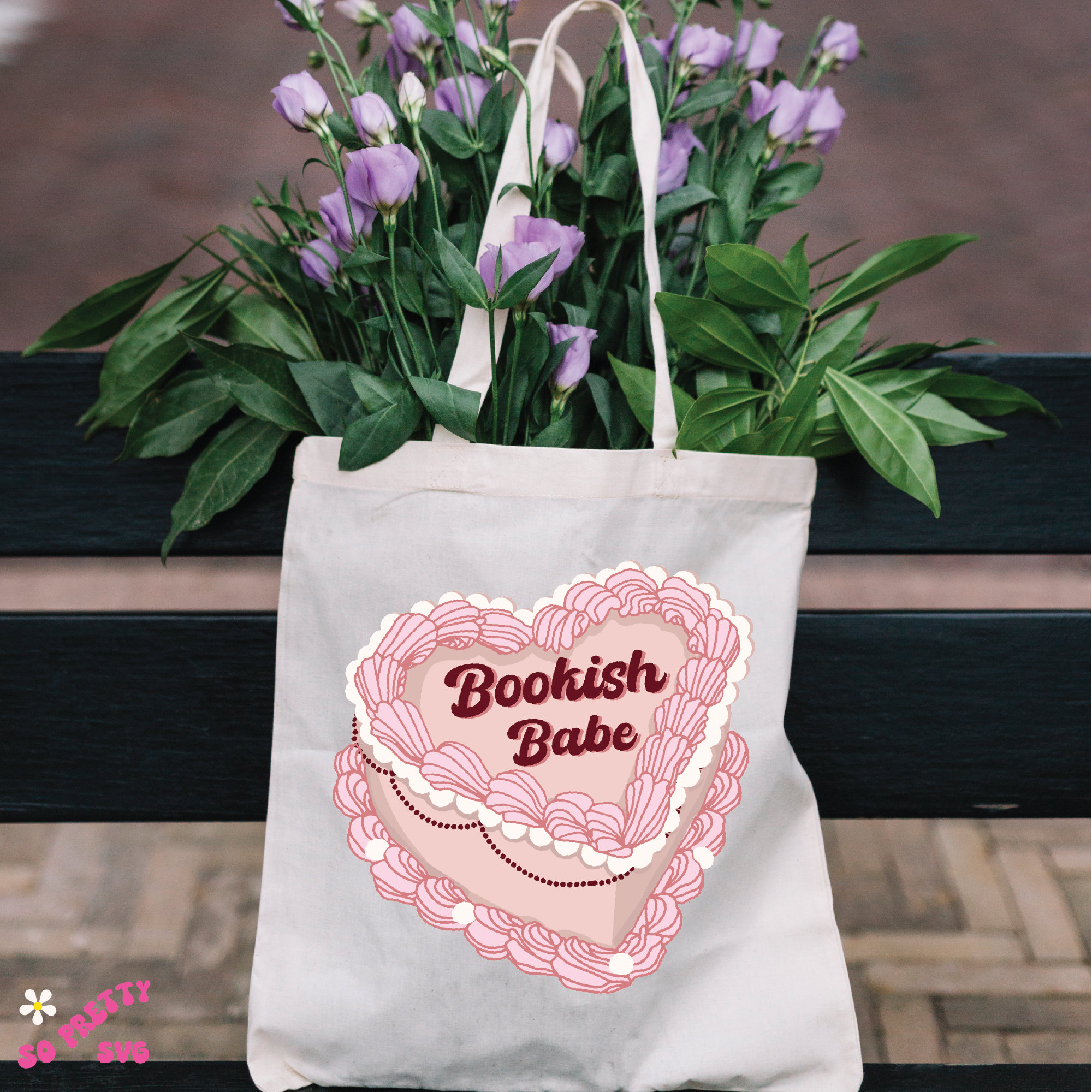 Bookish Babe Pink Cake Bookish PNG SVG, Cute Trendy Bookish Design for ...