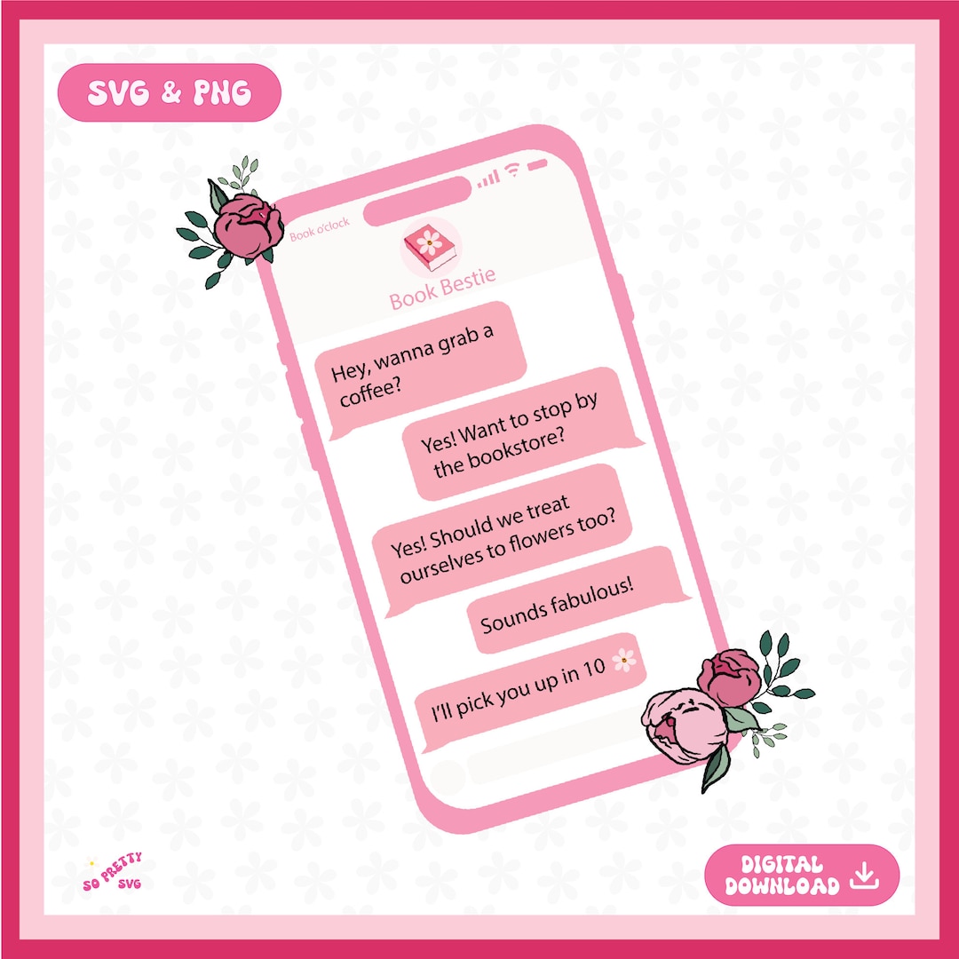 Book Bestie Text Bookish PNG SVG, Bookish Design for Shirts, Bookish ...