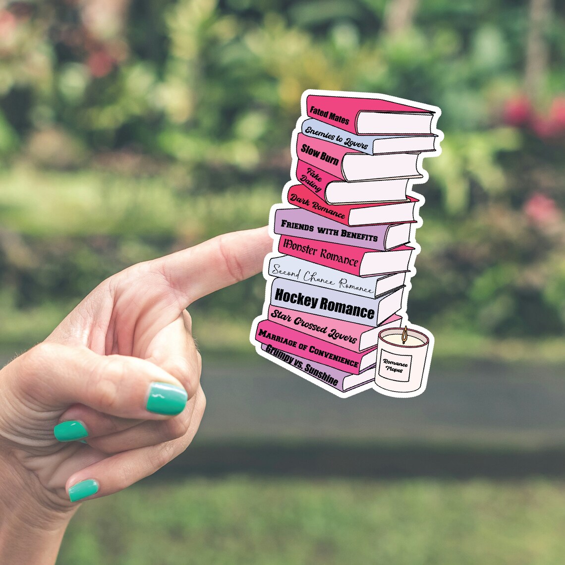 Romance Tropes Book Stack Bookish PNG SVG, Bookish Design for Shirts ...