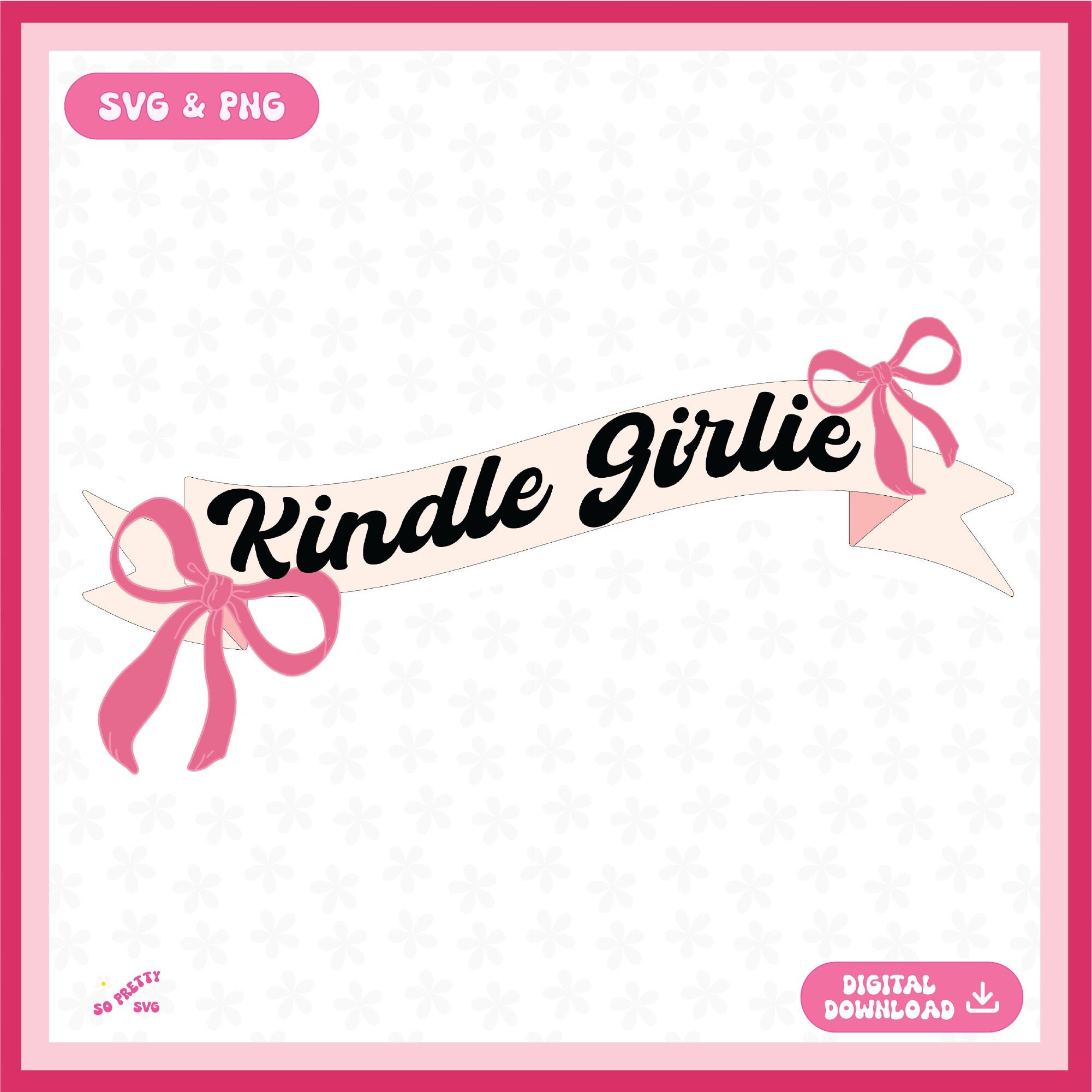 Kindle Girlie Bookish PNG SVG, Cute Trendy Bookish Design for Shirts ...