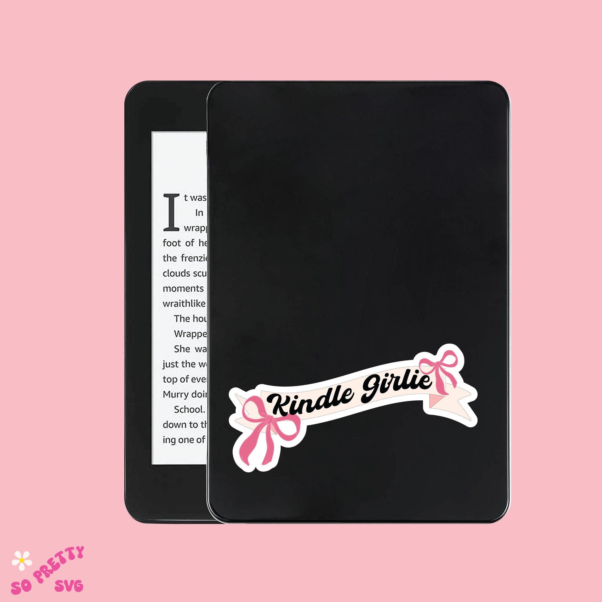 Kindle Girlie Bookish PNG SVG, Cute Trendy Bookish Design for Shirts ...