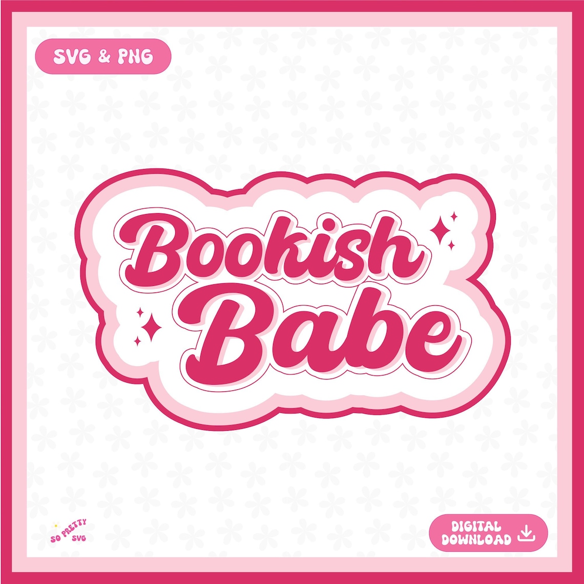 Bookish Babe Bookish PNG and SVG, Cute Trendy Bookish Design for Shirts ...