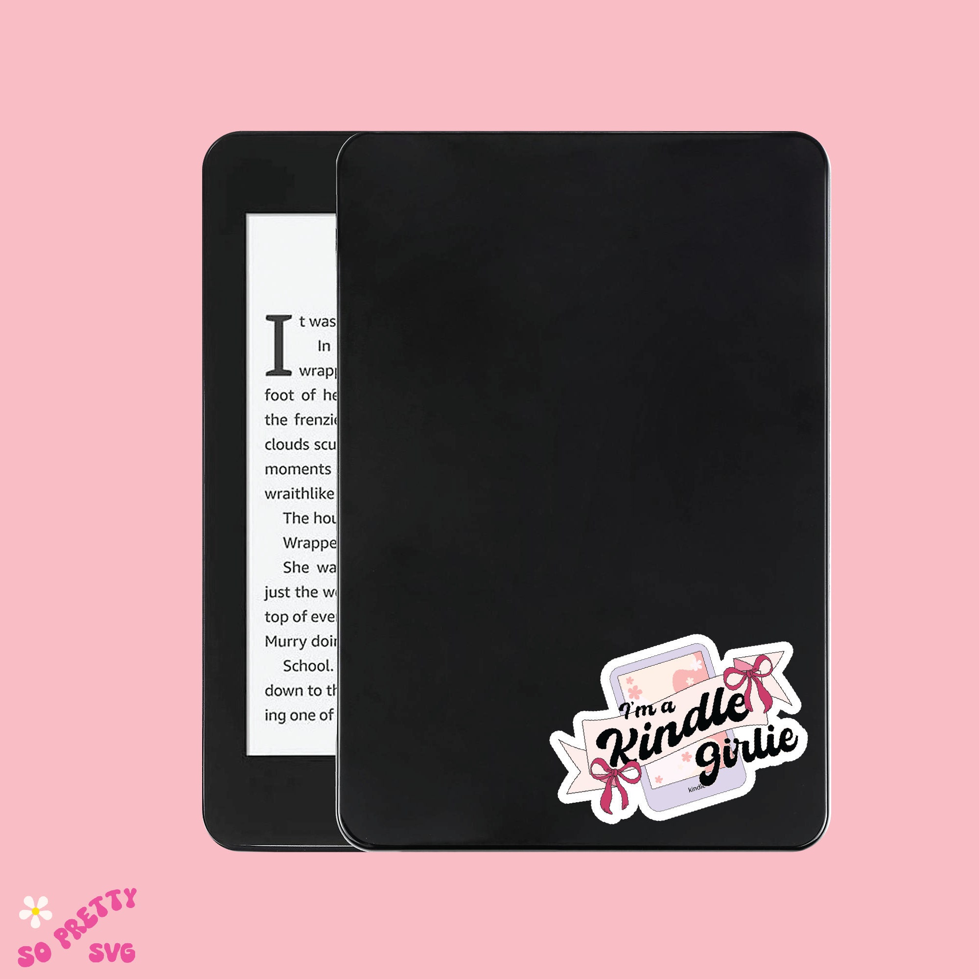 I'm a Kindle Girlie Bookish PNG SVG, Cute Trendy Bookish Design for ...