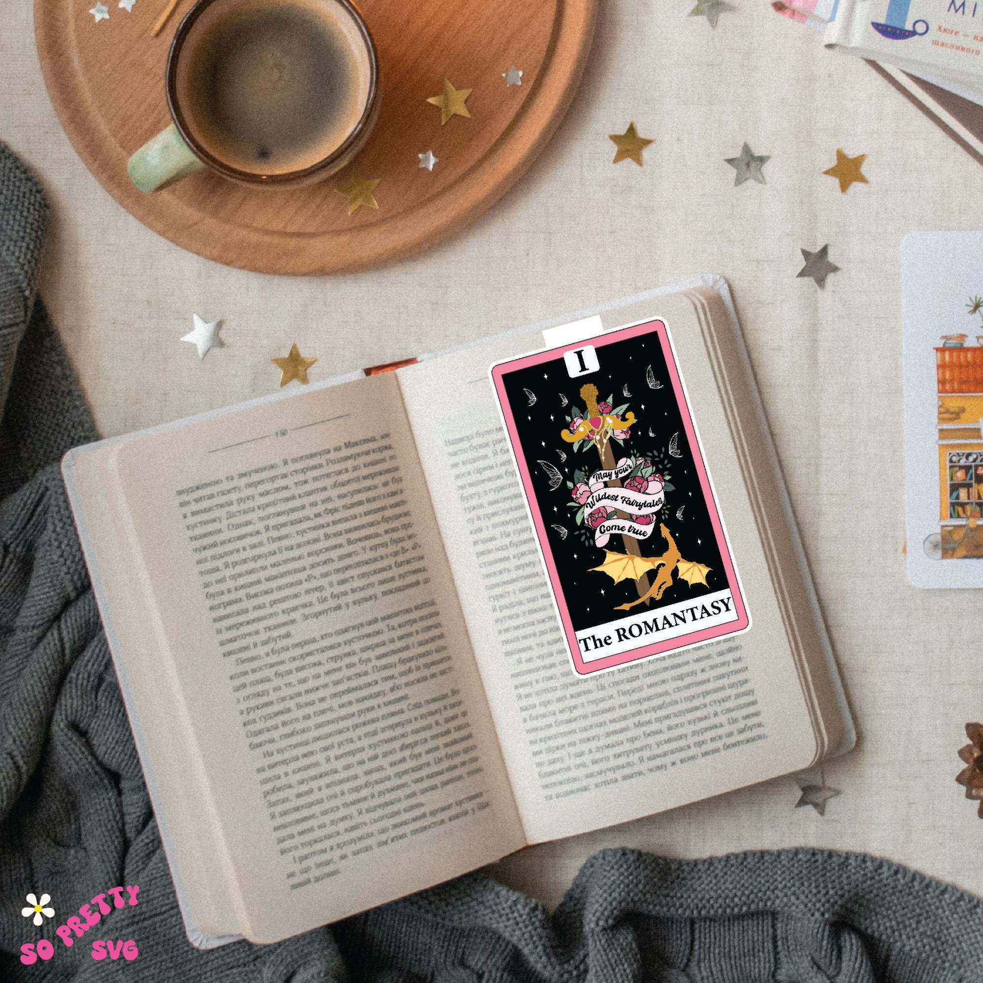 The Romantasy Tarot Card Bookish PNG SVG, Design for Bookish Stickers ...