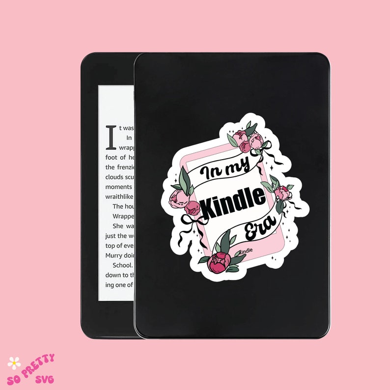 In My Kindle Era SVG PNG, Bookish Stickers, Bookish Design (digital ...