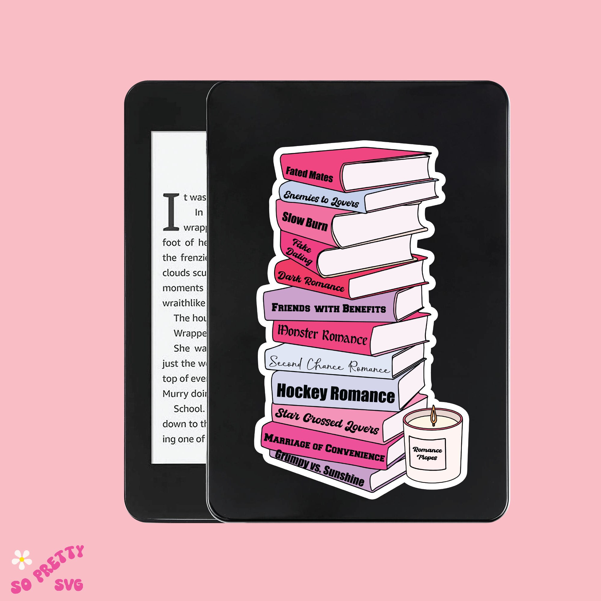 Romance Tropes Book Stack Bookish PNG SVG, Bookish Design for Shirts ...