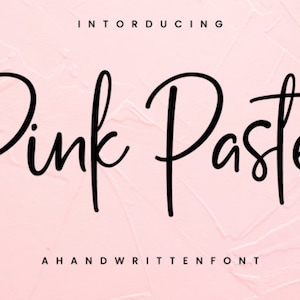 Pink Pastel Font - Etsy