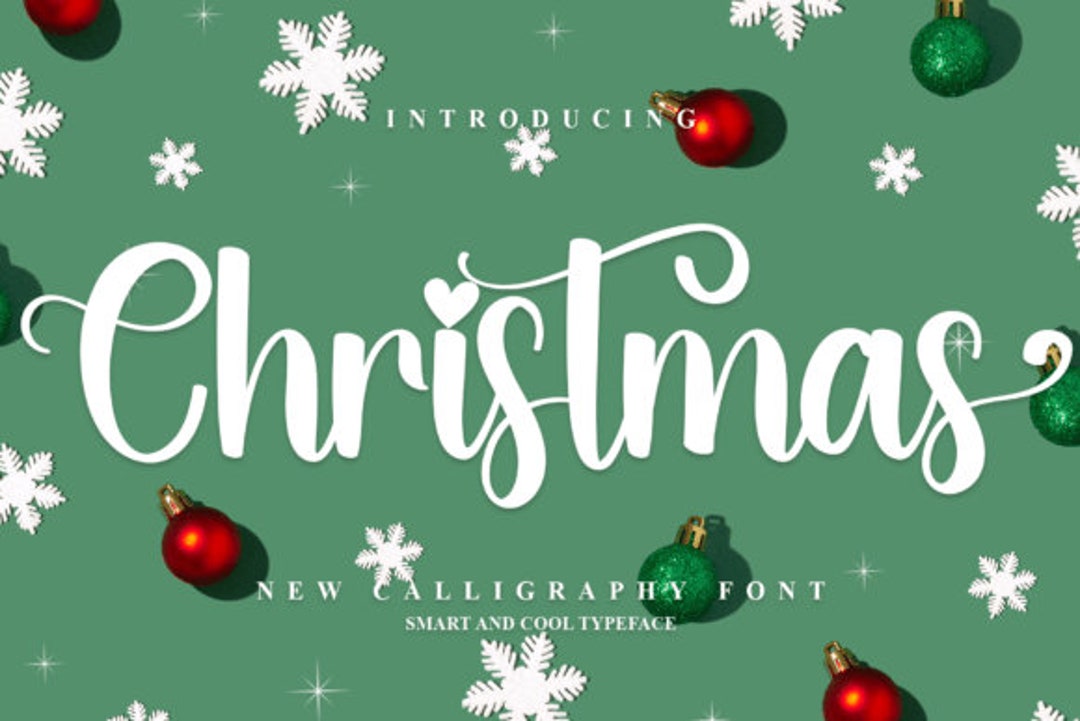 Christmas Calligraphy Font - Etsy