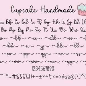 Cupcake Handmade Duo Font - Etsy