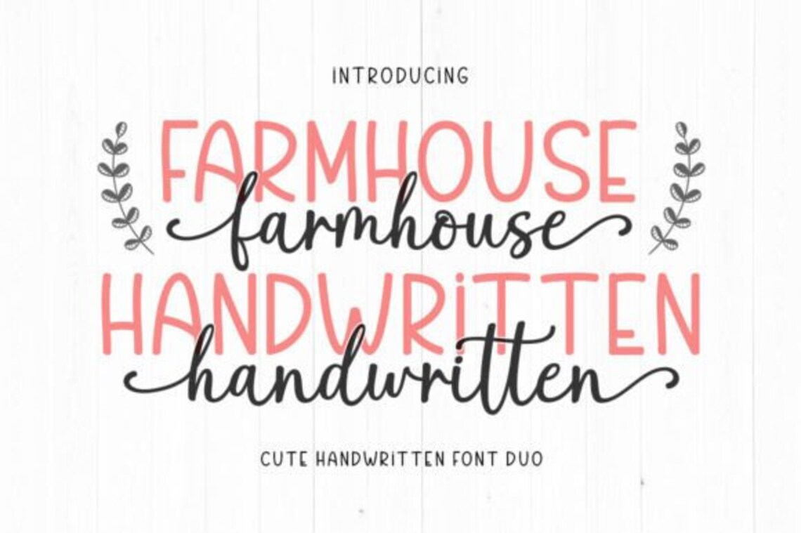Farmhouse Handwritten Font - Etsy