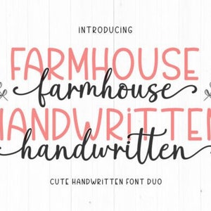 Farmhouse Handwritten Font - Etsy