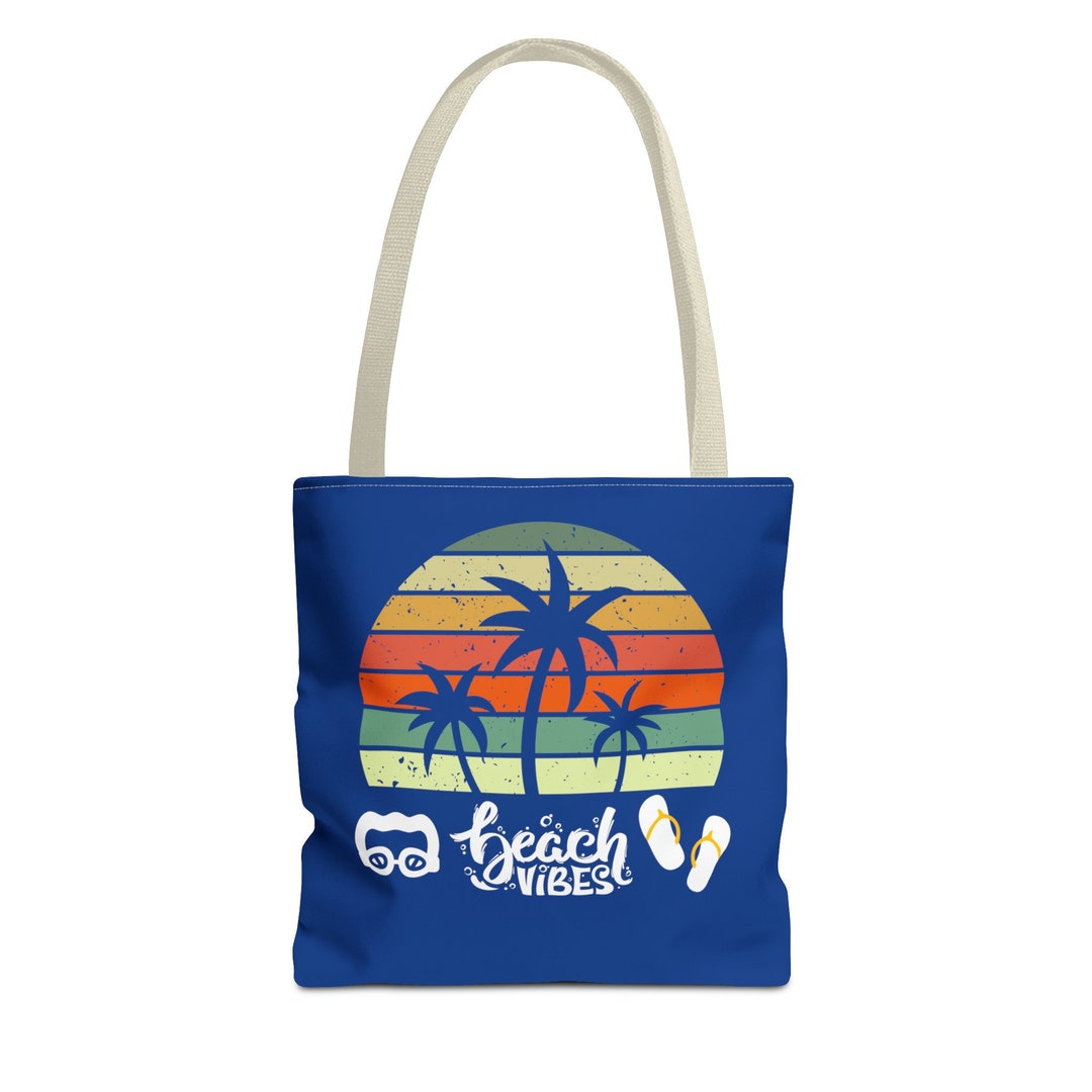 Beach Vibes Tote Bag AOP, Travel, Vacation, Fun, Adventure, Book Bag - Etsy