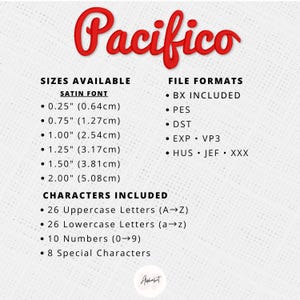 Native BX Font Pacifico, Bx Embroidery Fonts, Bx Font Script ...