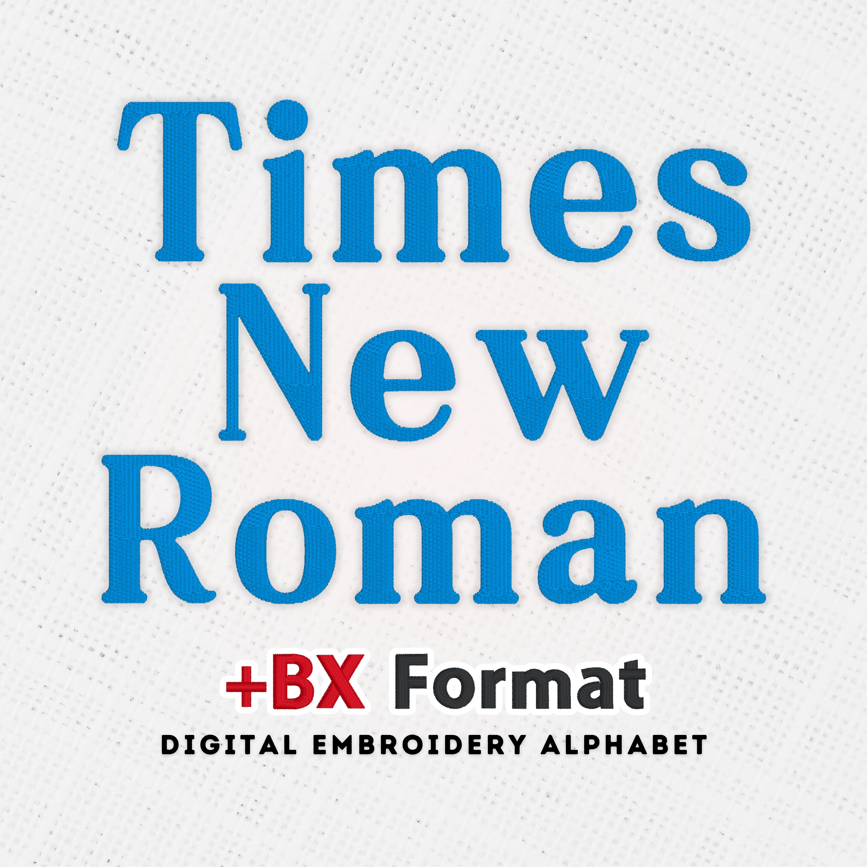 Times New Roman Font Embroidery Alphabet Fill Stitch in 5 Sizes Instant Download BX PES 8 ...