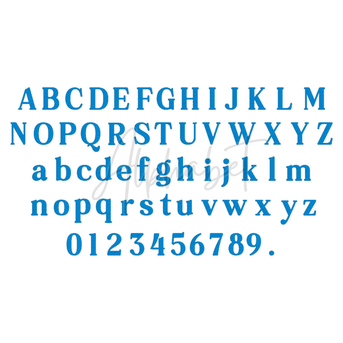 Times New Roman Font Embroidery Alphabet Fill Stitch in 5 Sizes ...