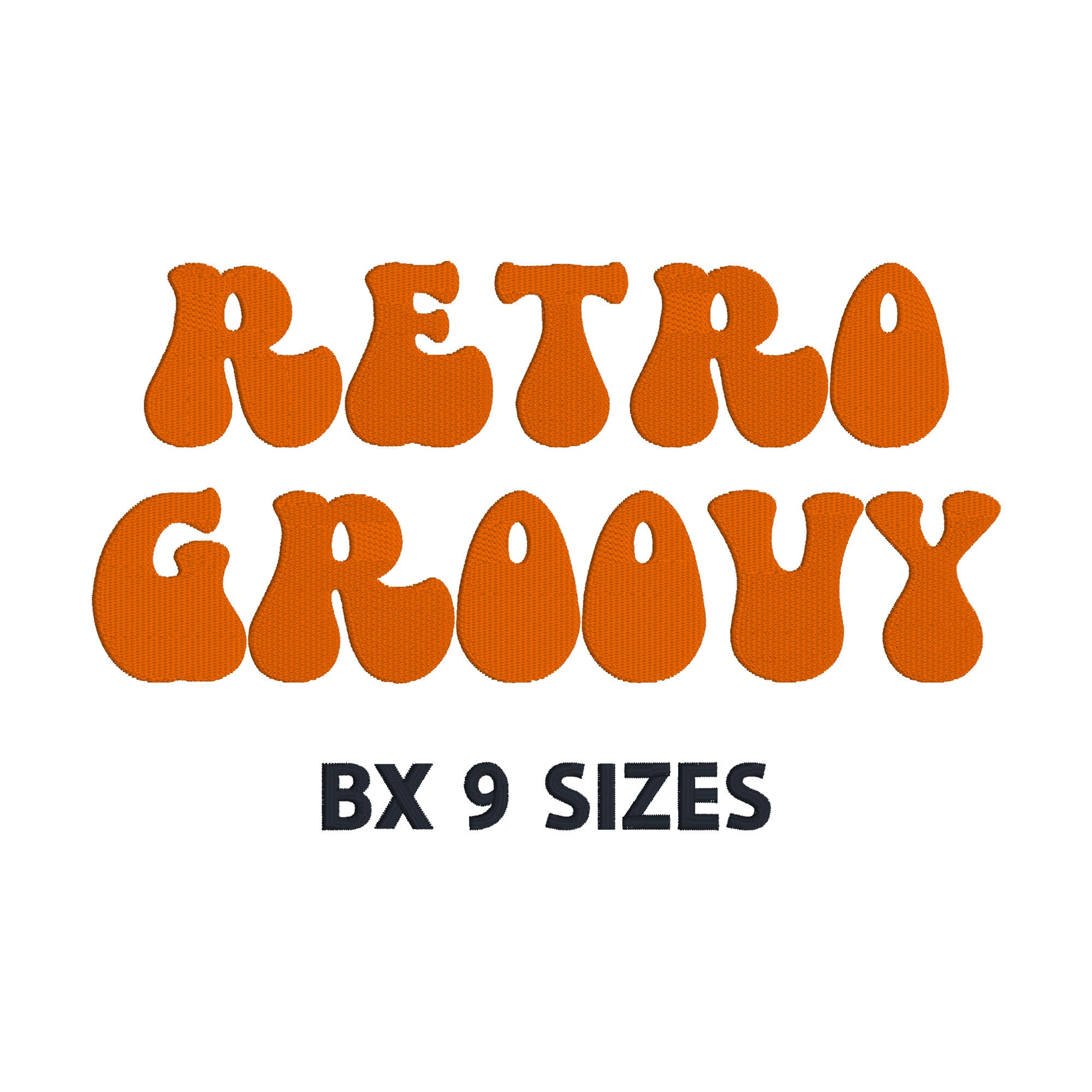 Retro Groovy Vibes 70s | Inspired Digital Embroidery Machine Font ...