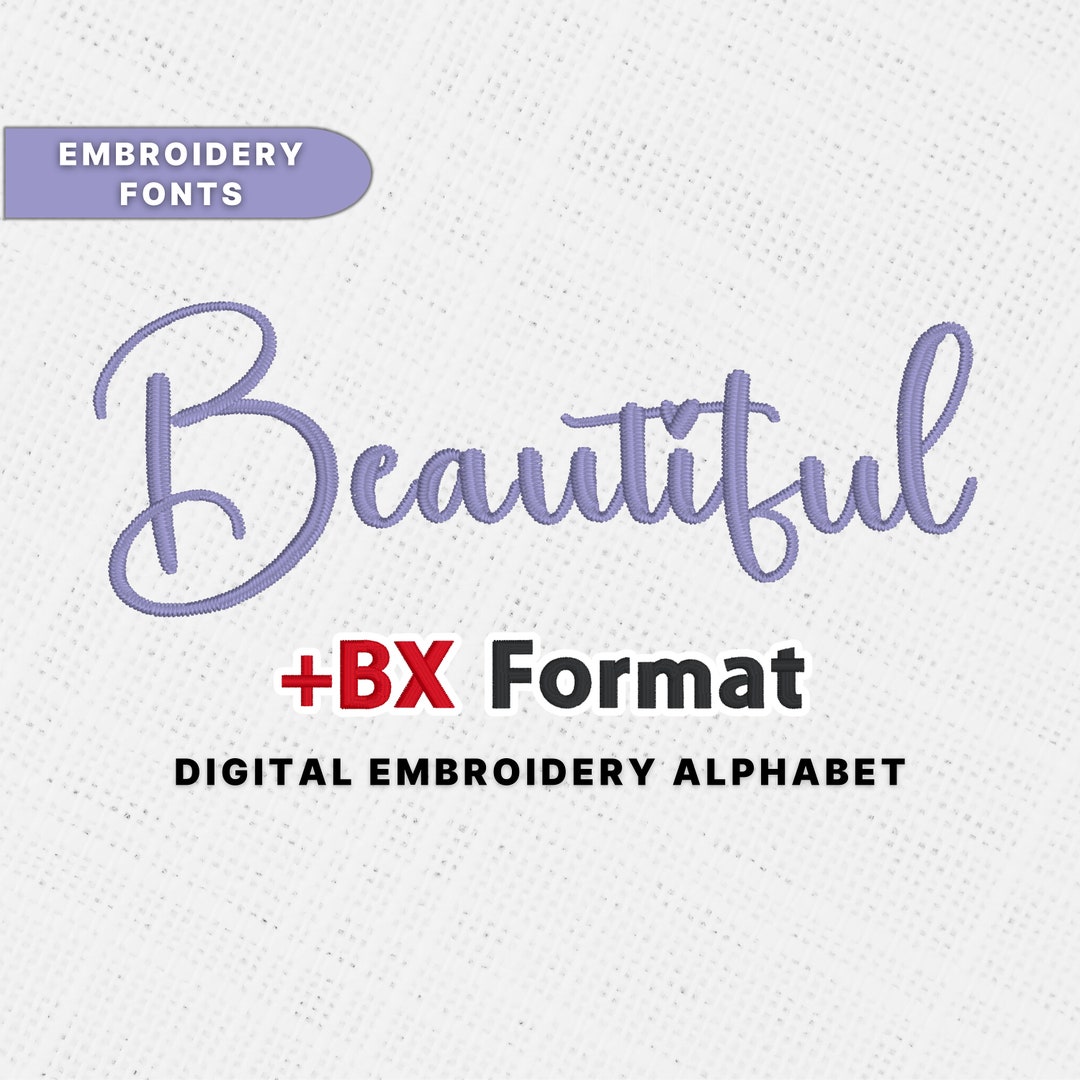 Embroidery Fonts BX, Script Embroidery Font, Beautiful Fonts ...