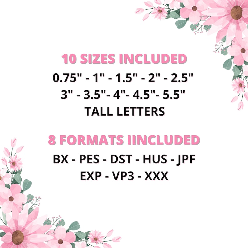 Farmhouse Embroidery Font: Monogram Alphabet, Numbers, Punctuation (BX ...