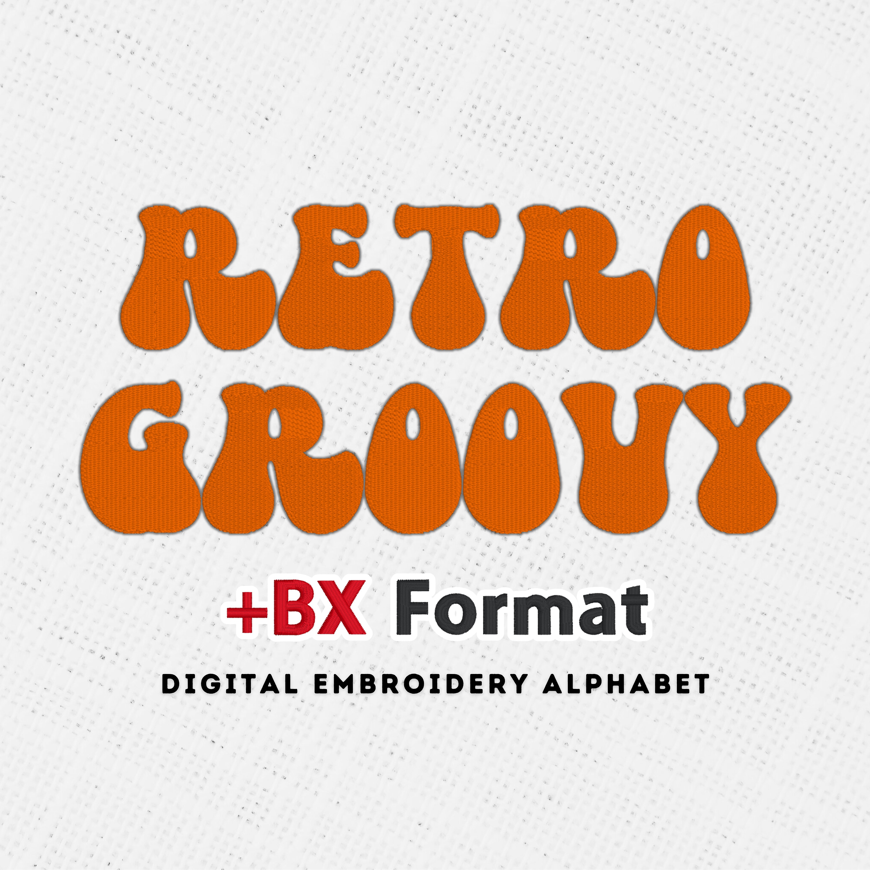 Retro Groovy Vibes 70s | Inspired Digital Embroidery Machine Font ...