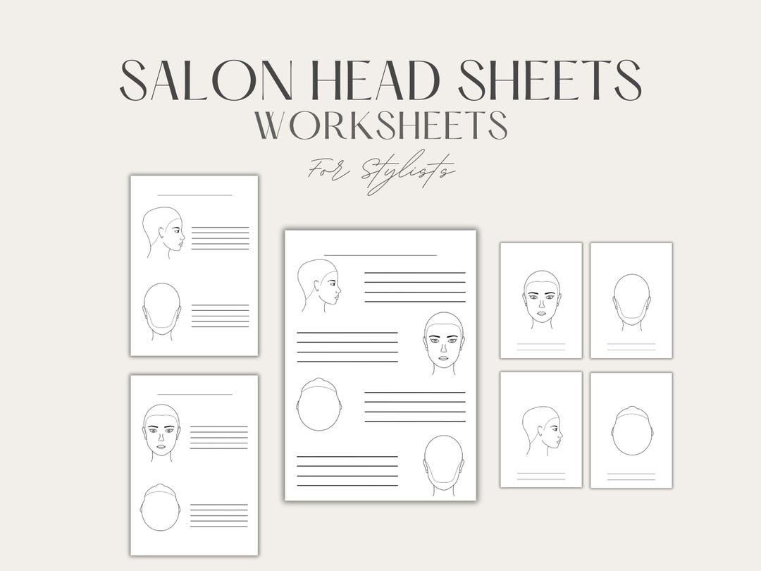 Editable Hair Salon Worksheets | Fillable Headsheets | Haircut and Hair ...