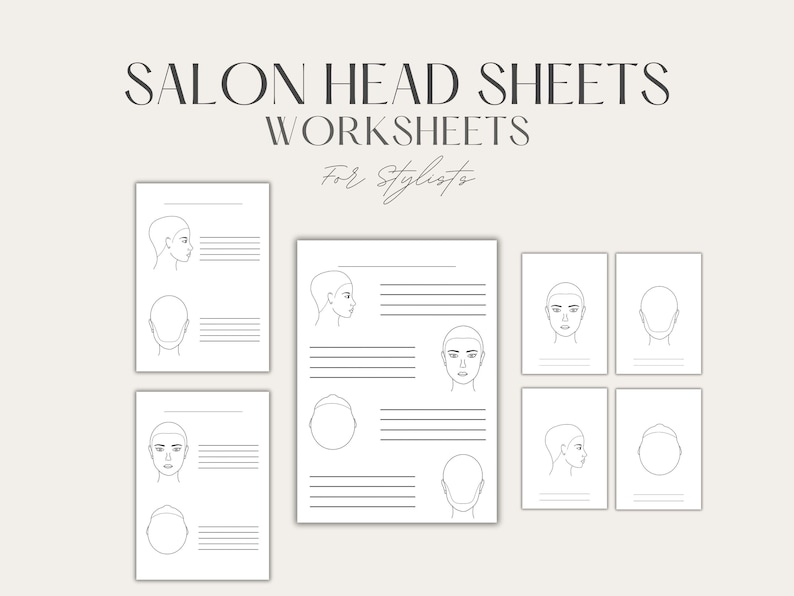 Editable Hair Salon Worksheets | Fillable Headsheets | Haircut and Hair ...