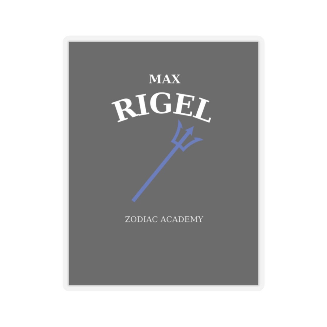 Zodiac Academy, Max Rigel Siren, Trident Sticker for Laptops, Water ...
