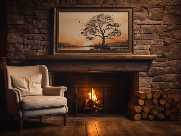 Rustic, Vintage Landscape Pencil Art, Digital Art Download. Perfect ...