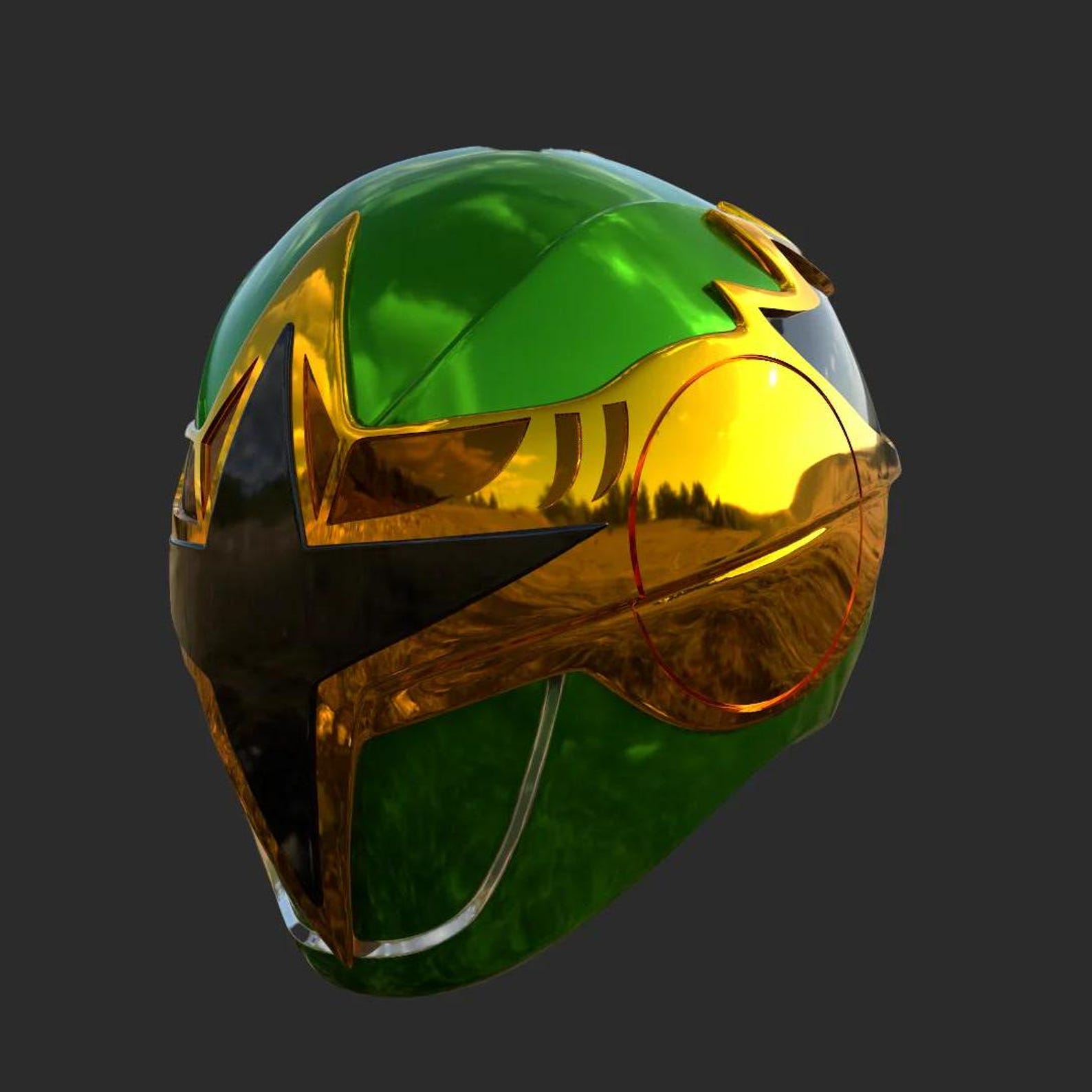 Power Rangers Ninja Storm Green Samurai Ranger Helmet - Etsy