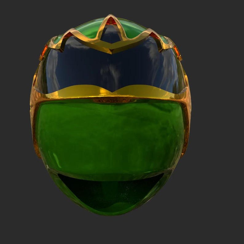 Power Rangers Ninja Storm Green Samurai Ranger Helmet - Etsy