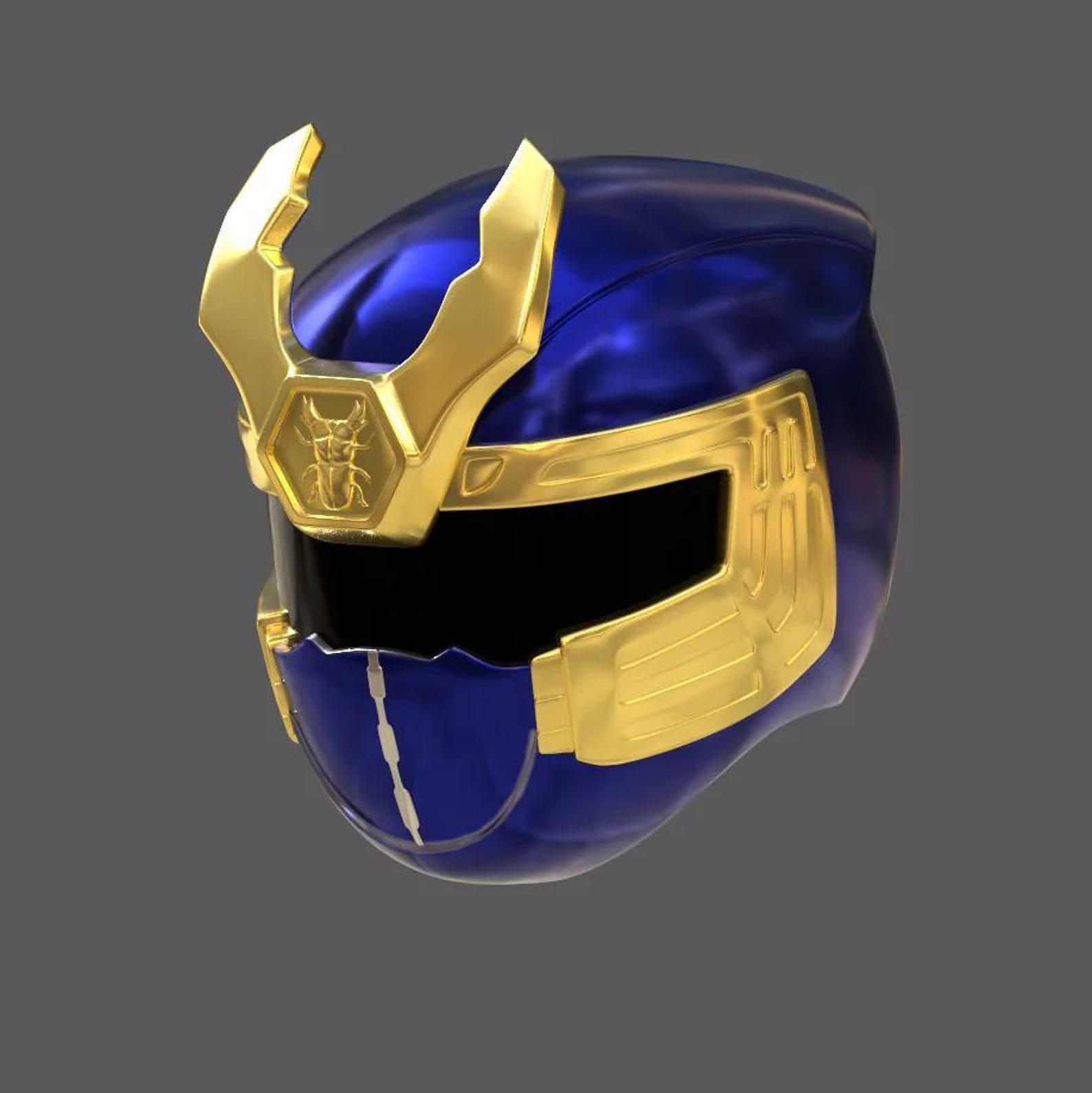 Power Rangers Ninja Storm Navy Thunder Ranger Helmet - Etsy