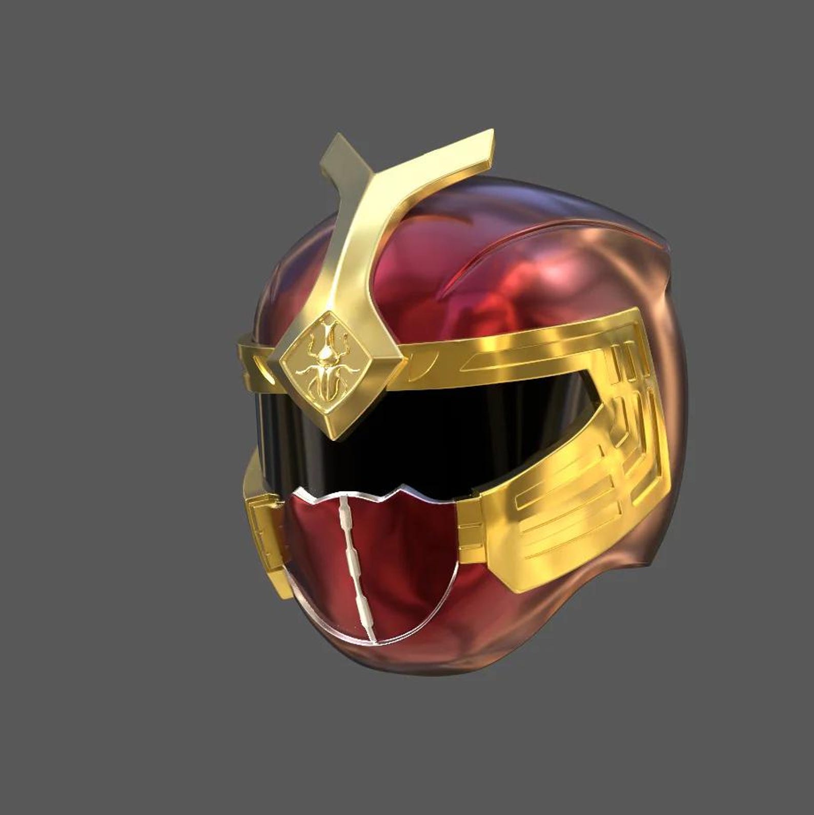 Power Rangers Ninja Storm Crimson Thunder Ranger Helmet - Etsy