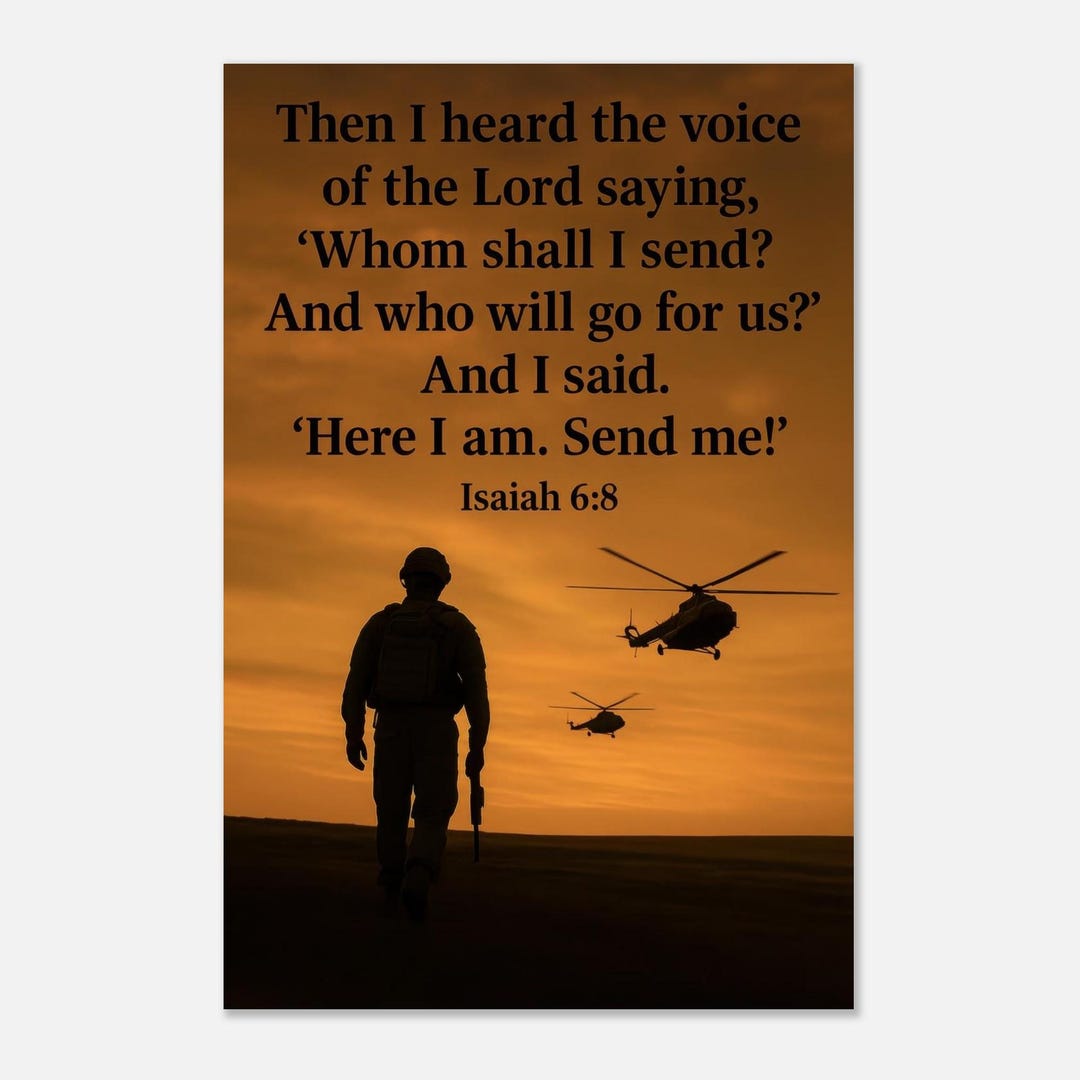 Here I Am Send Me Premium Matte Poster Luxurious Motivational Wall Art ...