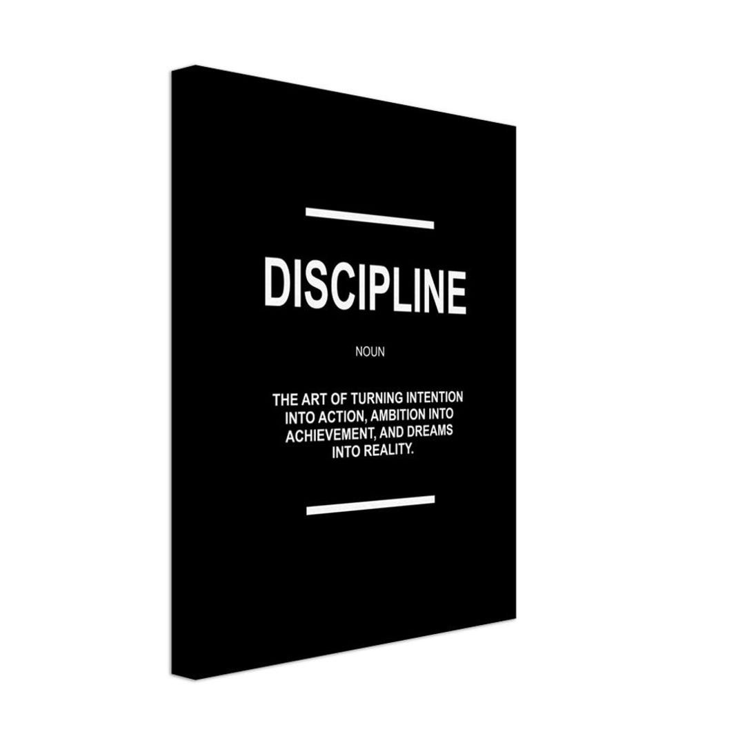 Discipline Definition Motivational Wall Art Canvas Modern Office Decor ...