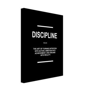 Discipline Definition Motivational Wall Art Canvas Modern Office Decor ...
