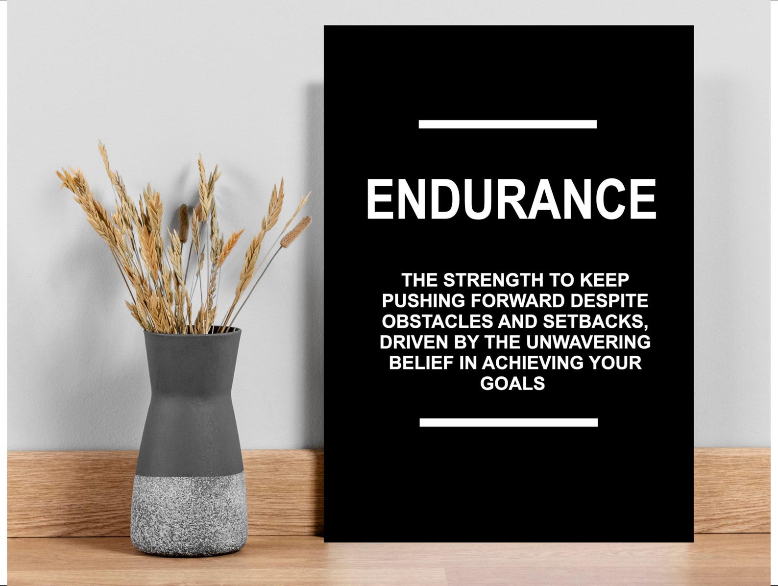 Endurance Definition Canvas Print, Motivational Office Wall Art - Etsy