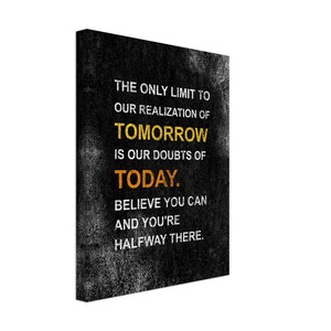 Believe You Can and You're Halfway There Motivational Wall Art Canvas ...