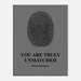 You Are Truly Unmatched Fingerprint Motivational Wall Art Canvas Print ...