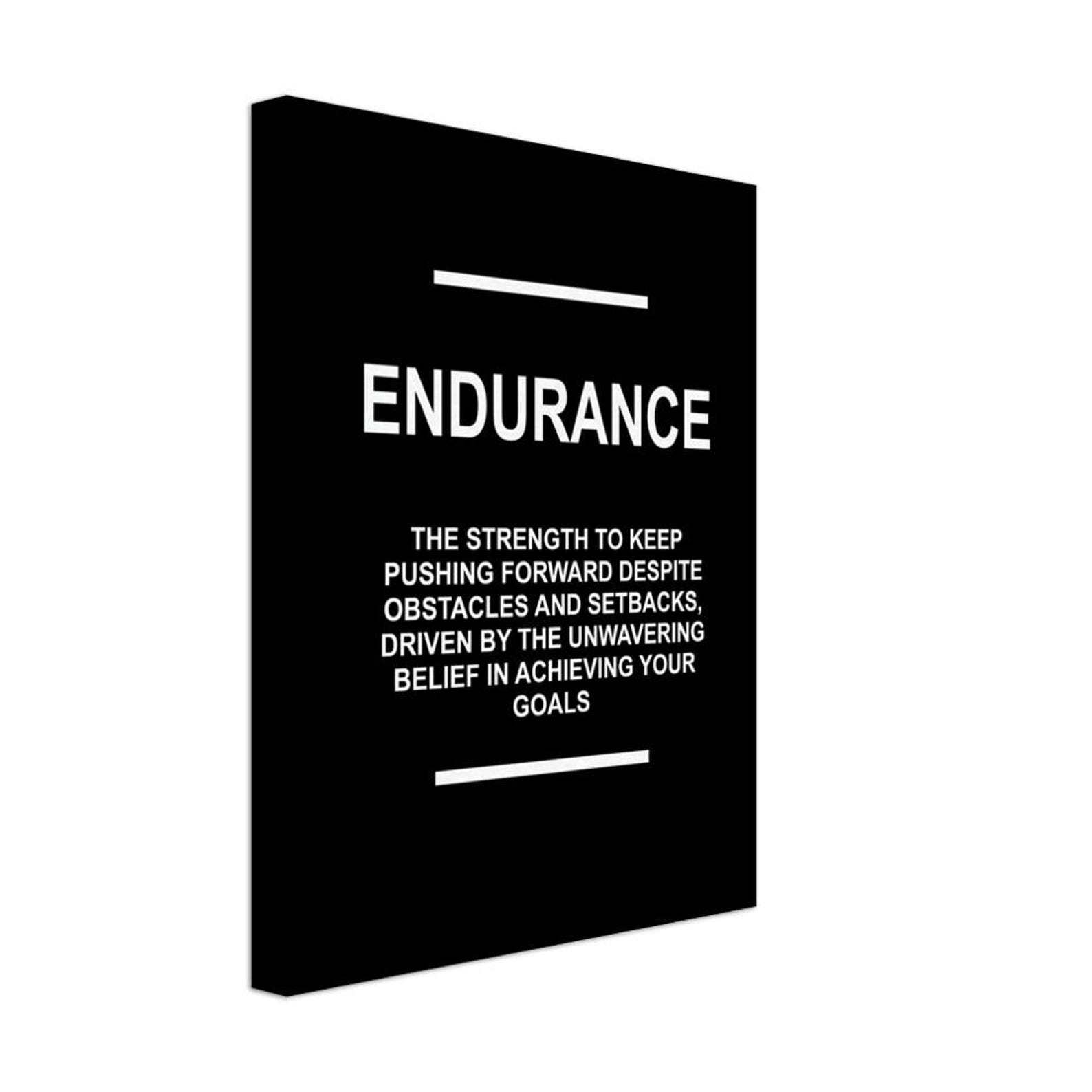 Endurance Definition Canvas Print, Motivational Office Wall Art - Etsy