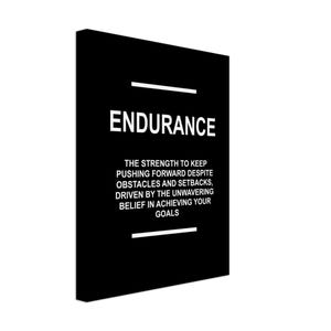 Endurance Definition Motivational Wall Art Canvas Modern Office Decor ...