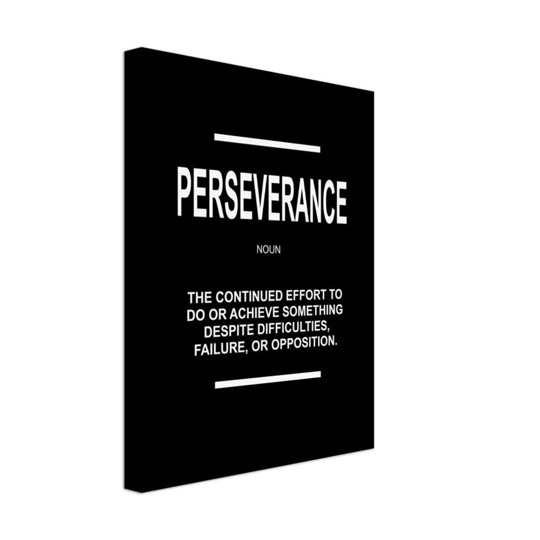 Perseverance Definition Motivational Wall Art Canvas Modern Office ...