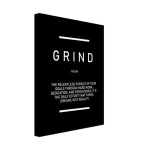Grind Definition Motivational Wall Art Canvas Modern Office Decor ...